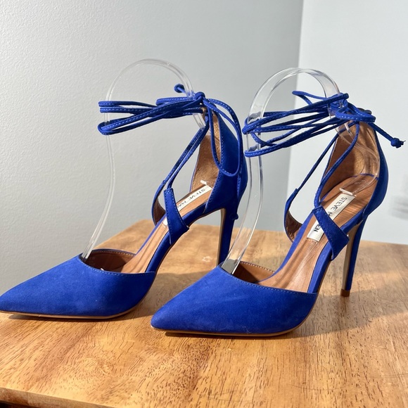 Steve Madden | Shoes | Steve Madden Royal Blue Suede Pants | Poshmark